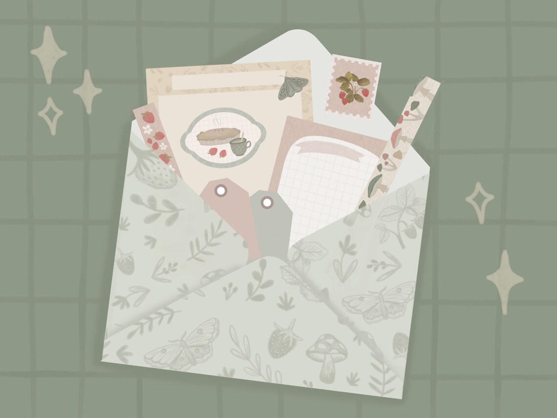 Cottagecore Pen Pal Kit: Printable Stationery Set (digital Download) - Etsy