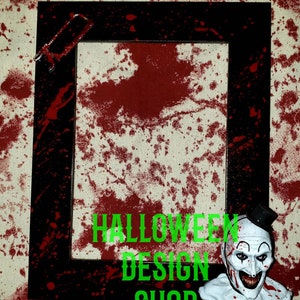 Terrifier Art the Clown Bloody Picture Frame With Bloody Hacksaw - Etsy