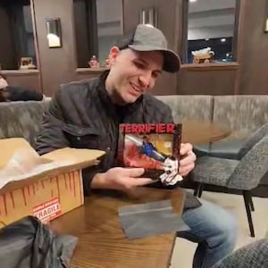 Terrifier Art the Clown Bloody Picture Frame With Bloody Hacksaw - Etsy