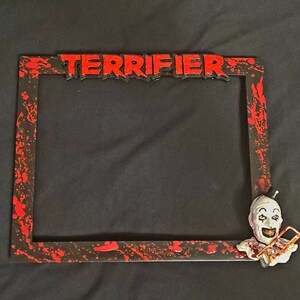 Terrifier Art the Clown Bloody Picture Frame With Bloody Hacksaw - Etsy
