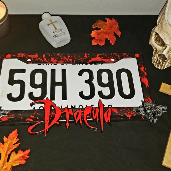 Vampire License Plate Frame - Etsy
