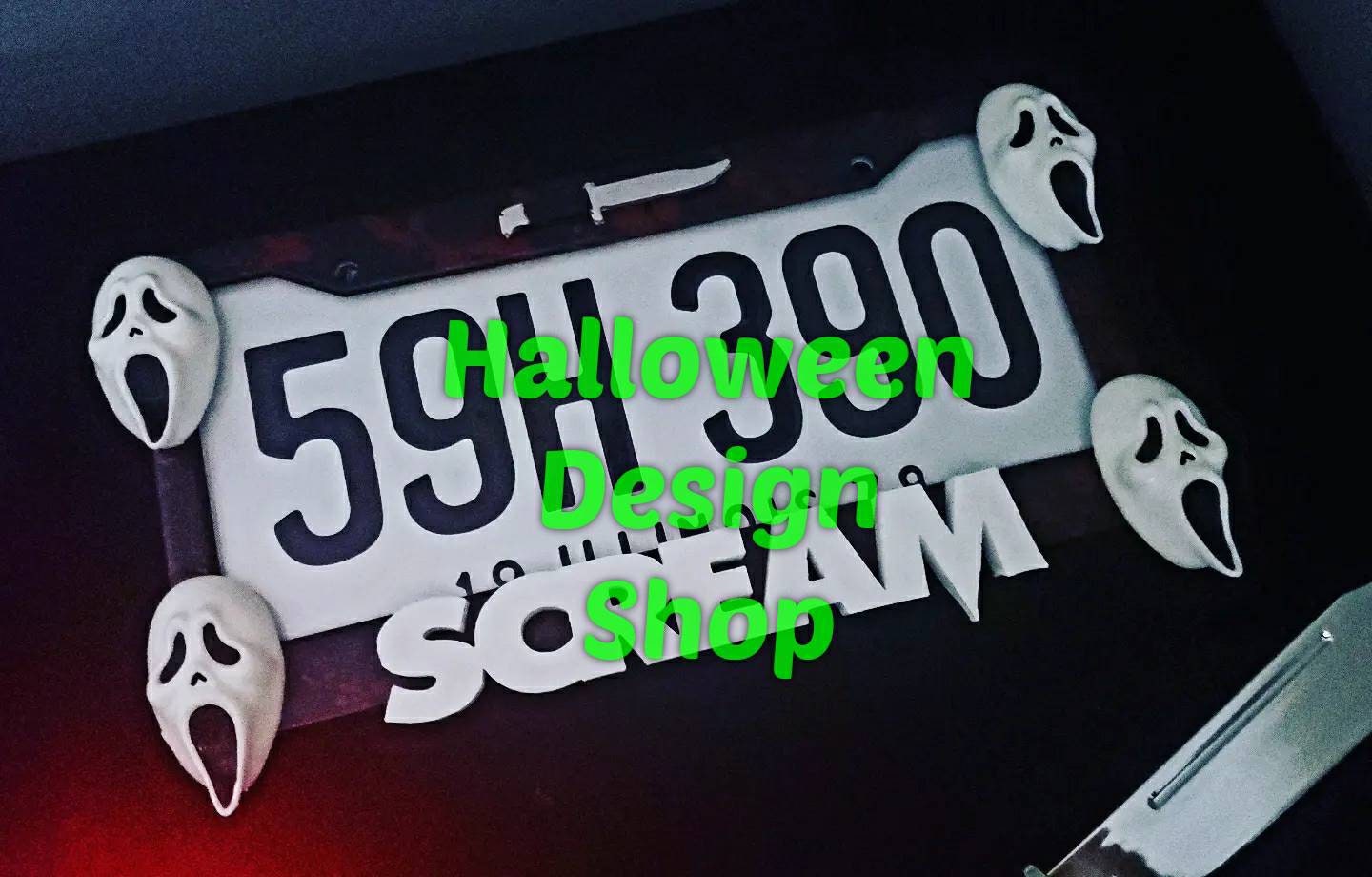 Custom Halloween Scream Ghostface License Plate Frame Stab - Etsy
