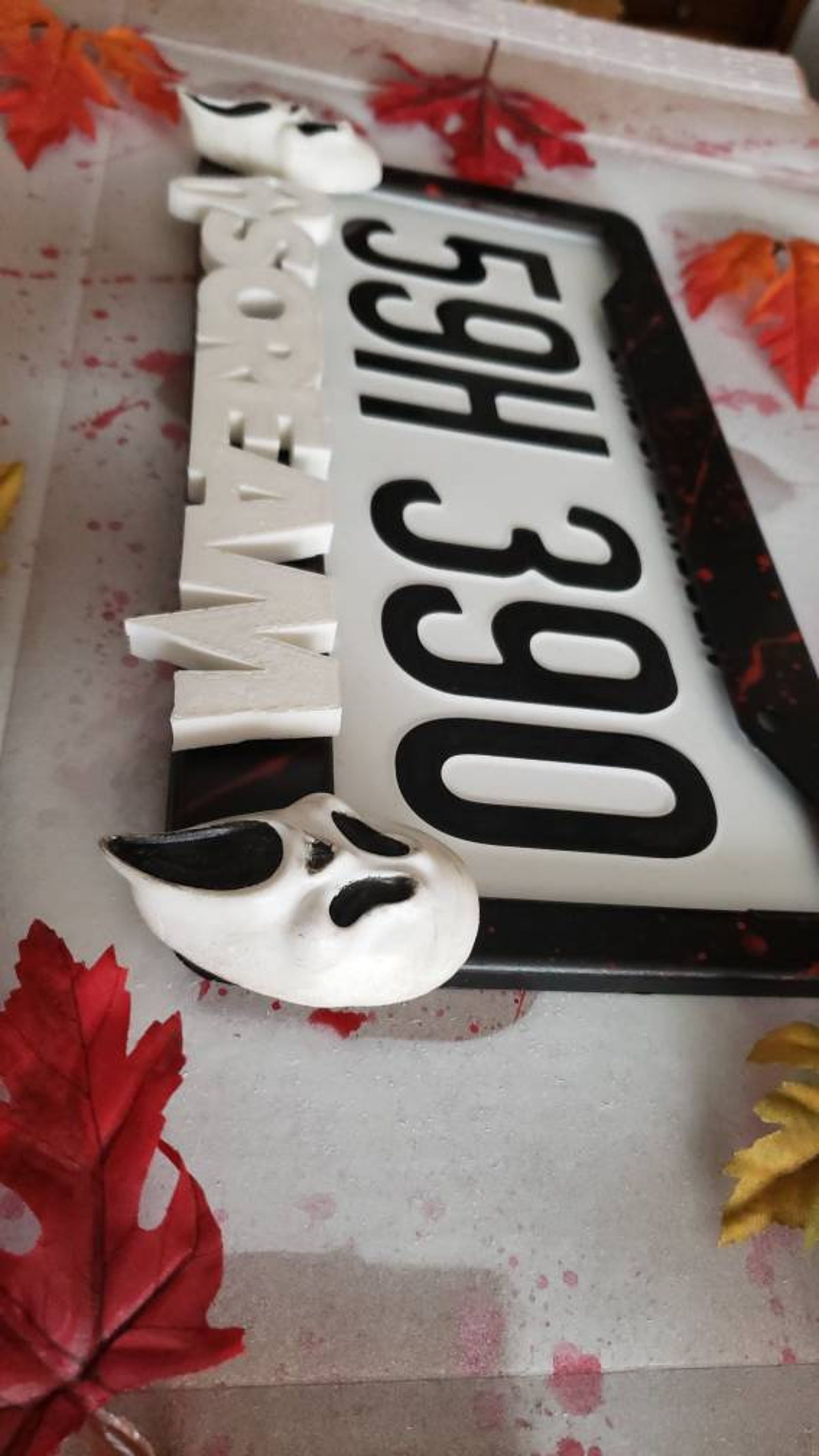 Custom Halloween Scream Ghostface license plate frame | Etsy