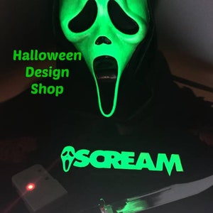 Scream Ghostface Glow in the Dark Green Demon Mask Full - Etsy