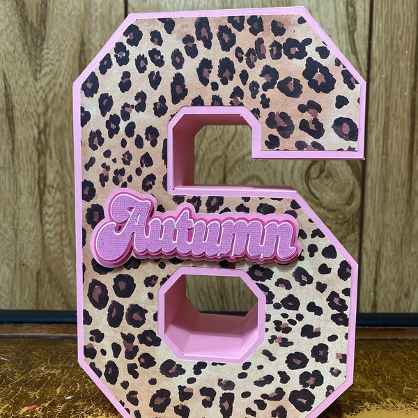 Animal Print Number - Etsy