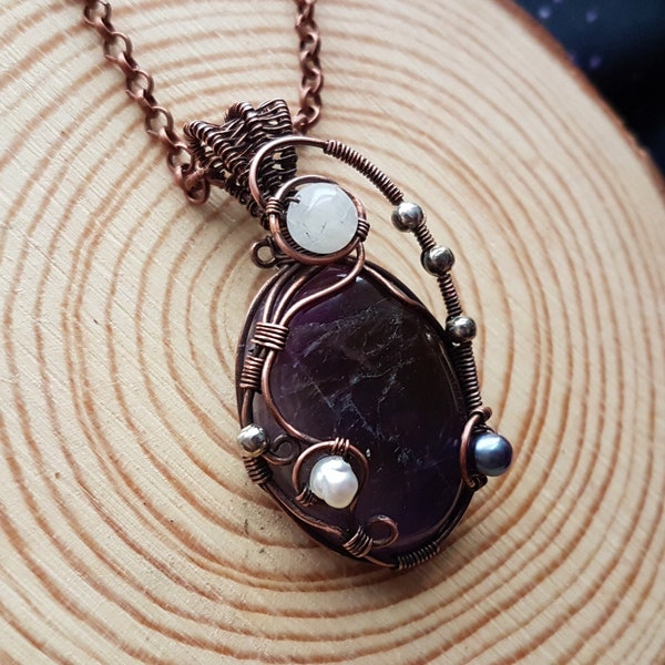 Wire Wrapped Pendant - Etsy UK