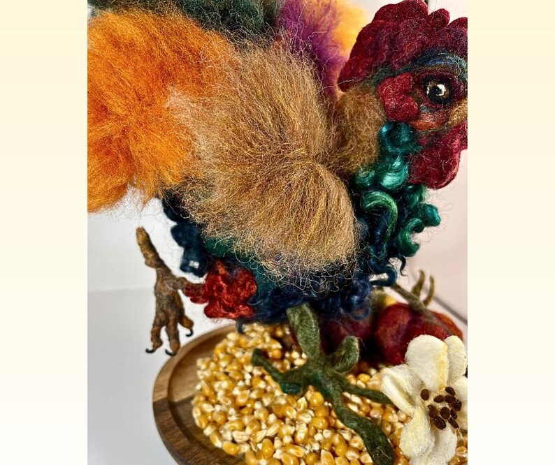 Rooster Royalty! Discover the Beauty of Handcrafted Art From Wool. - Etsy