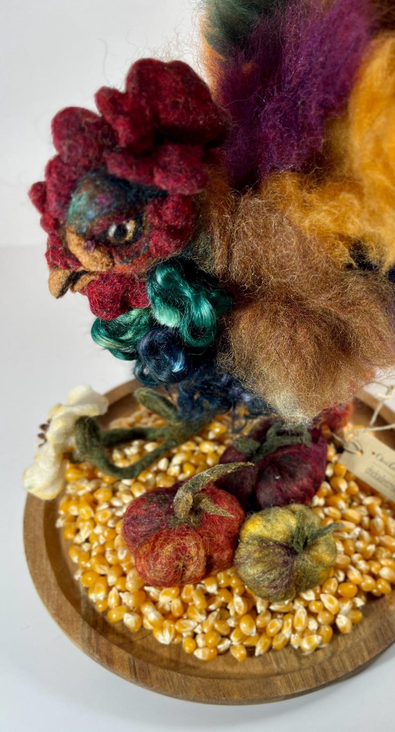 Rooster Royalty! Discover the Beauty of Handcrafted Art From Wool. - Etsy