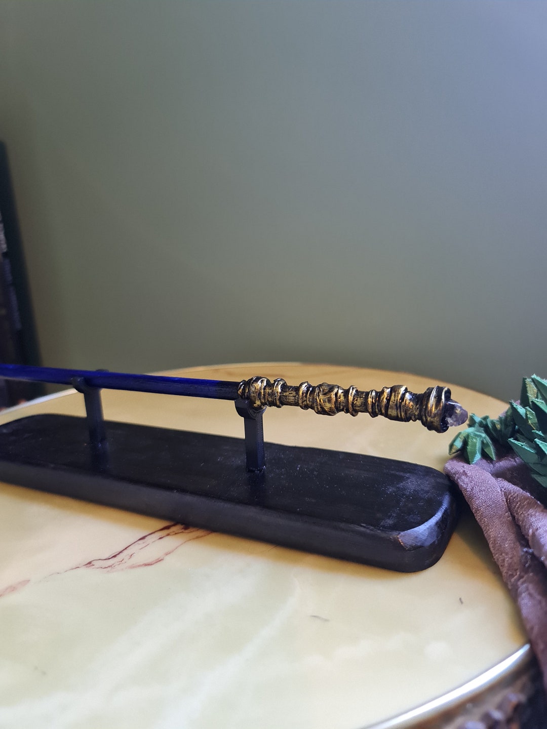 Handcrafted/personalised Crystal Wand and Stand Set - Etsy