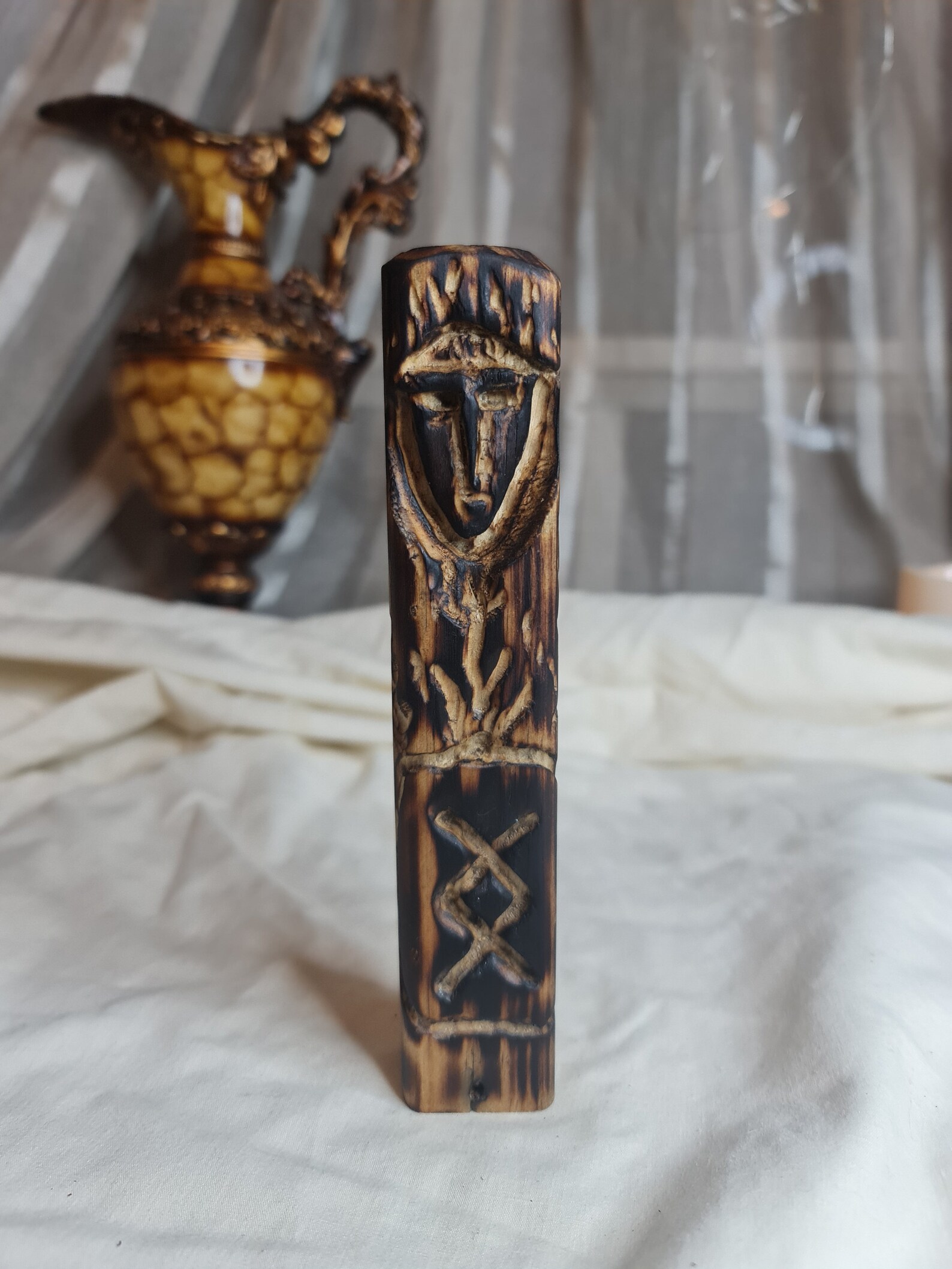 CUSTOM Wooden Hand-carved Norse God/goddess Totems - Etsy