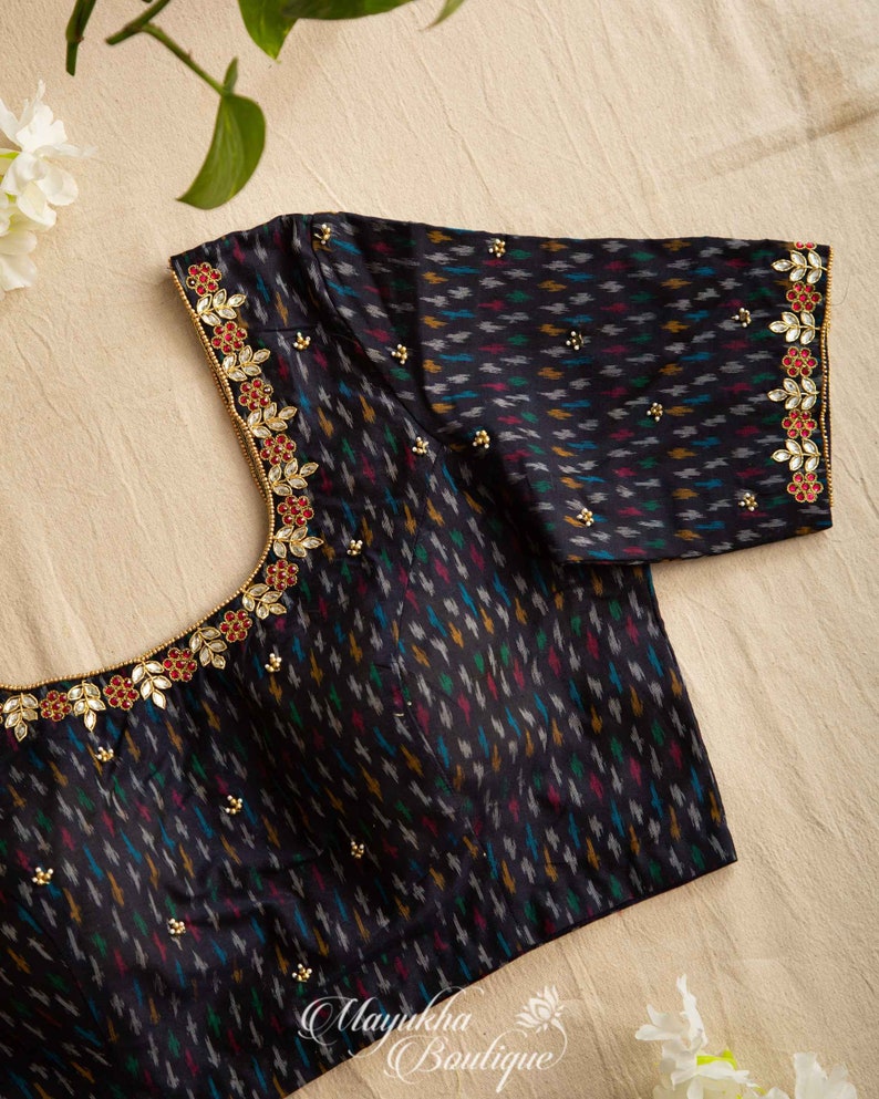 Colored Bliss Ikkat Sico Blouse | Mayukha Boutique - Etsy