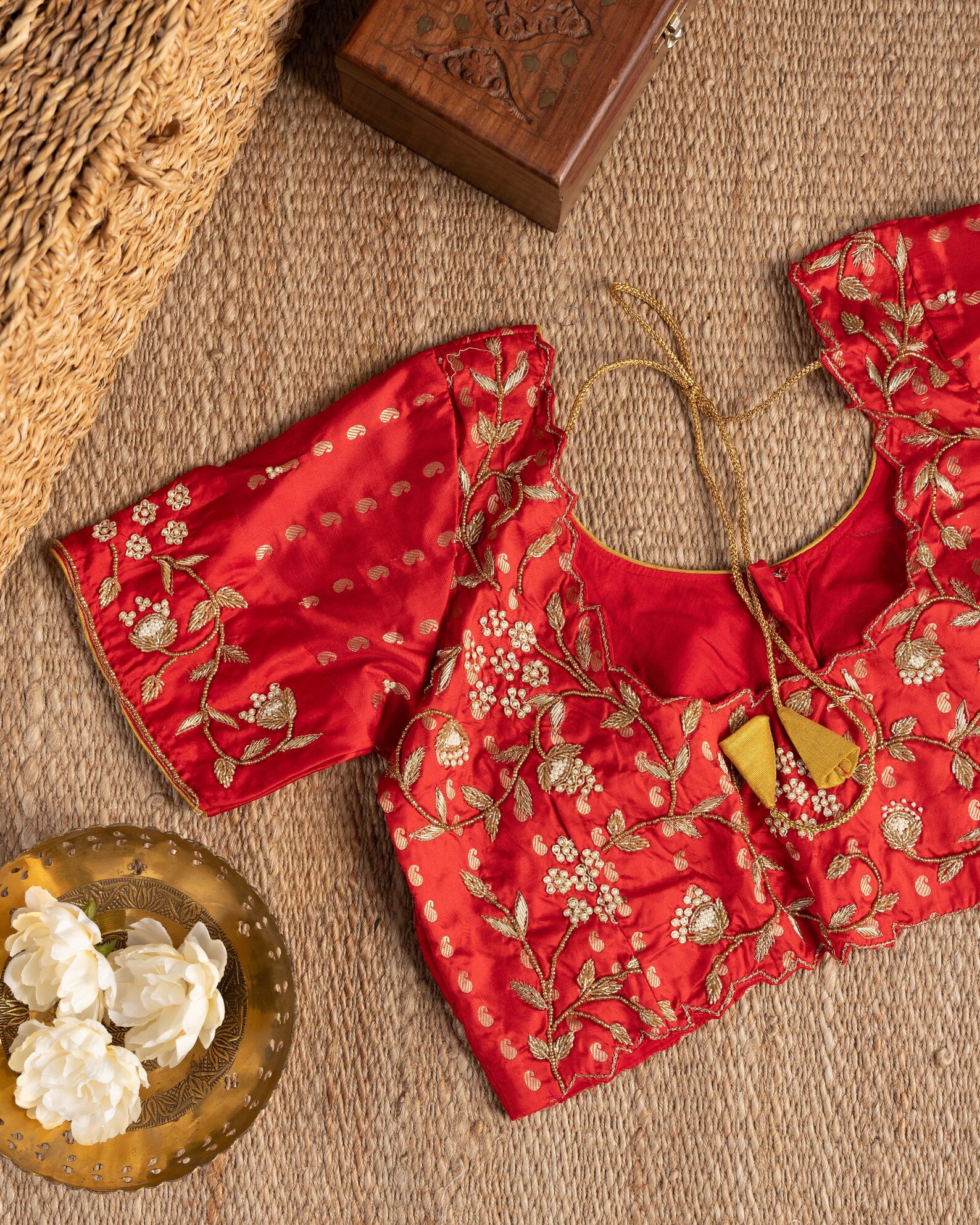 Classic Royal Blue and Red Kaduwa Banarasi Katan Silk Saree With ...