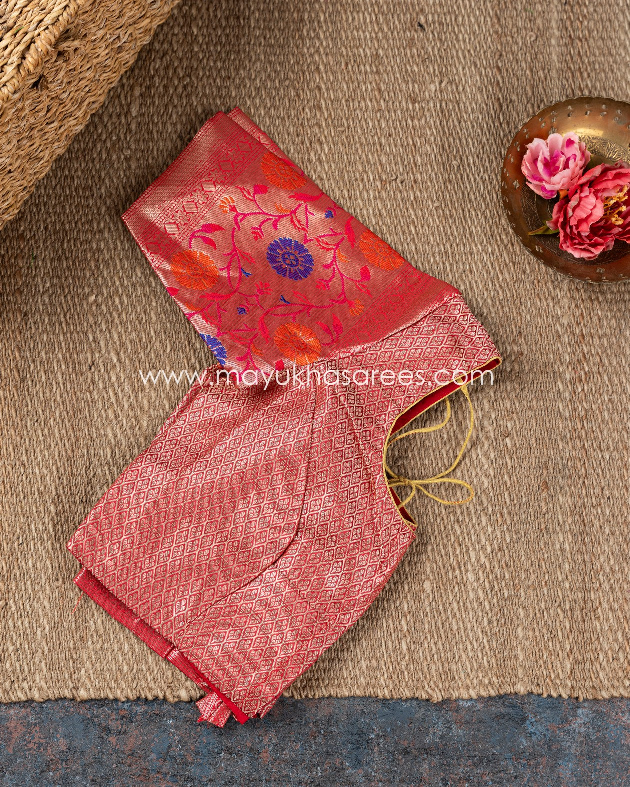 Mayukha Sarees Boutique Black and Red Banarasi Kora Saree - Etsy