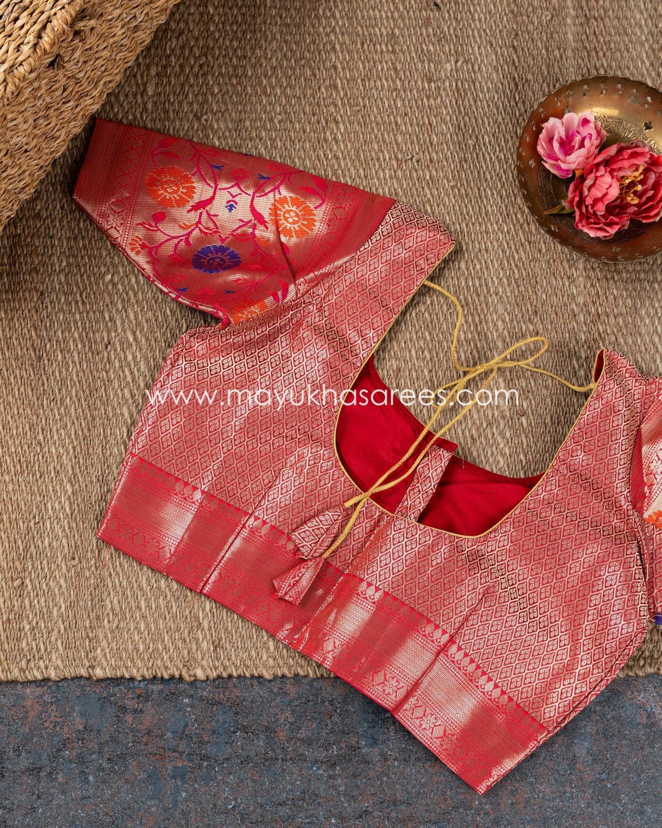 Mayukha Sarees Boutique Black and Red Banarasi Kora Saree - Etsy