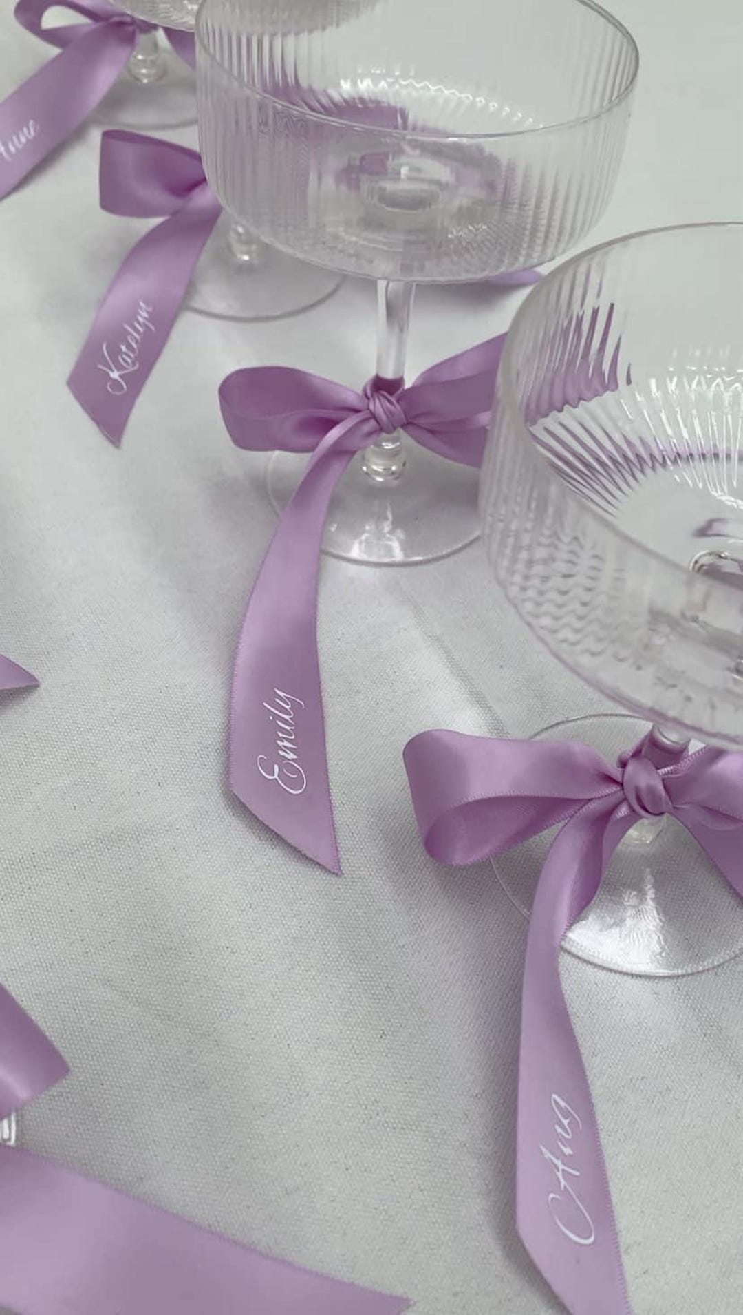 Luxury Custom Ribbon Name Tags Wedding Place Cards Bridal Showers ...