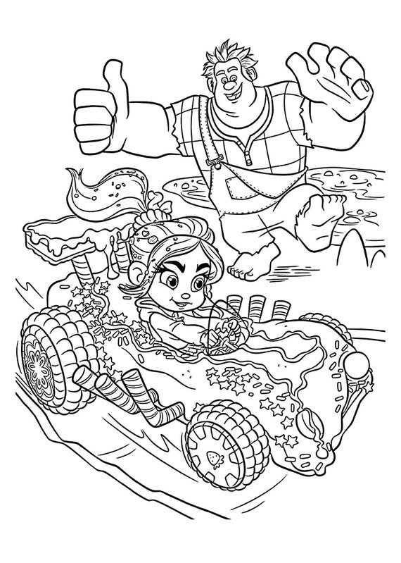 Wreck It Ralph Colouring Page | Etsy