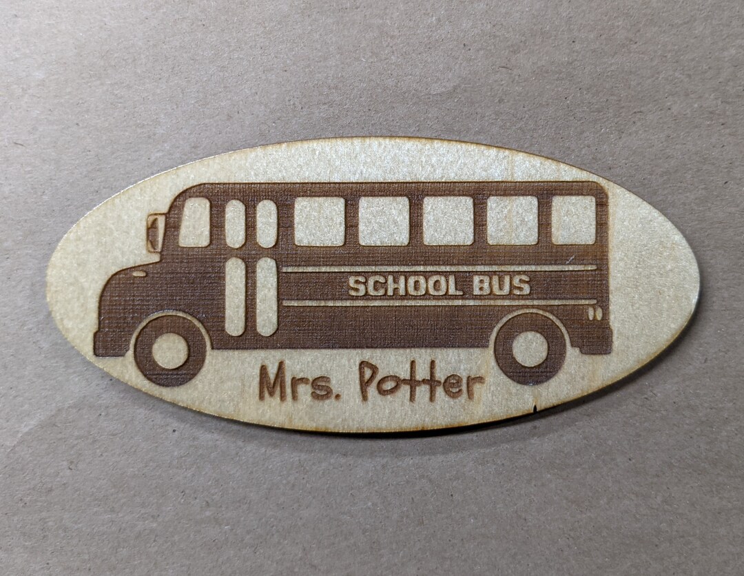 School Bus Magnet Laser Etched Finished - Etsy