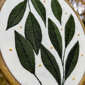 Whimsical Leaf Embroidery - Etsy
