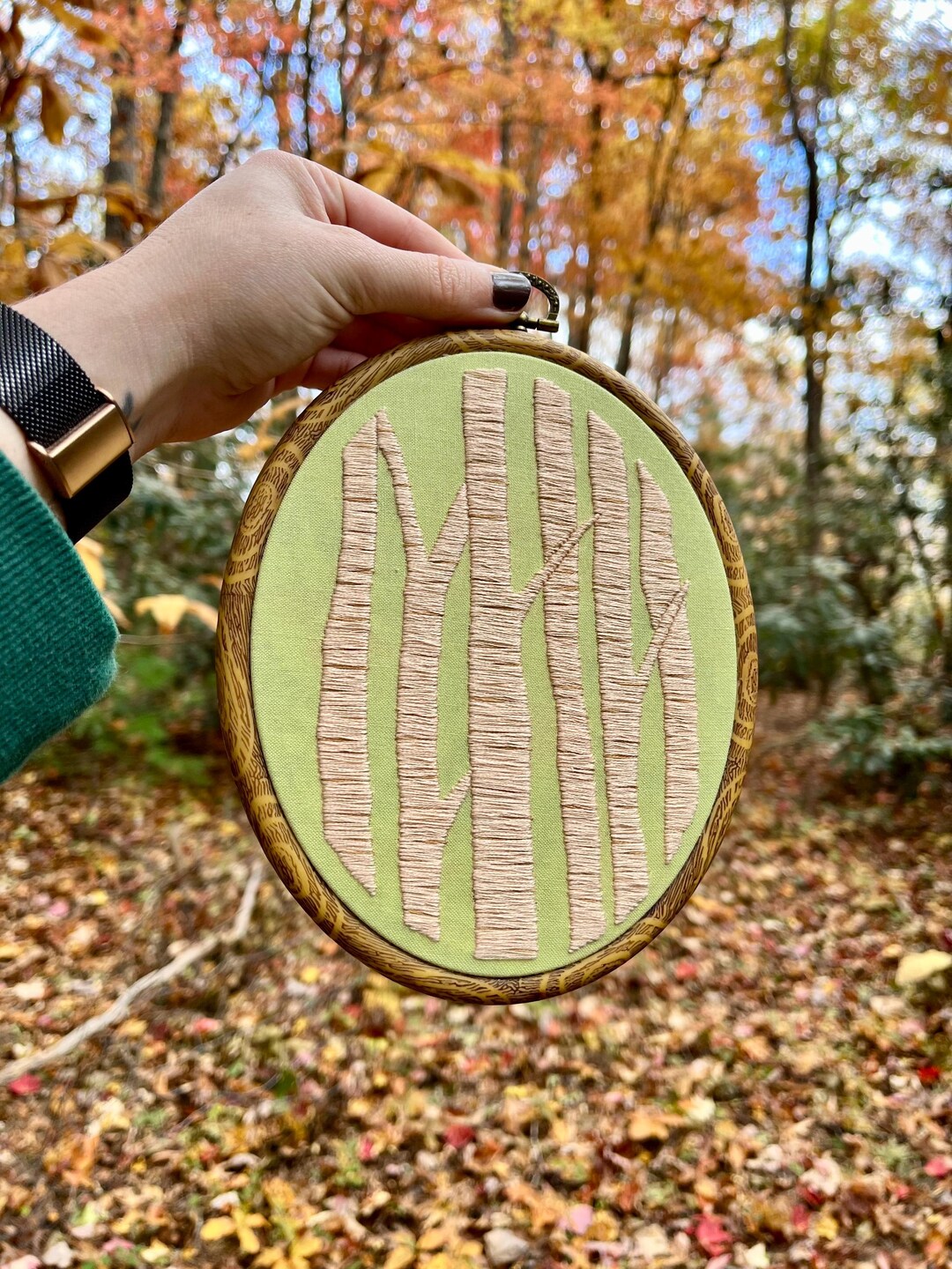 Birch Trees Embroidery - Etsy