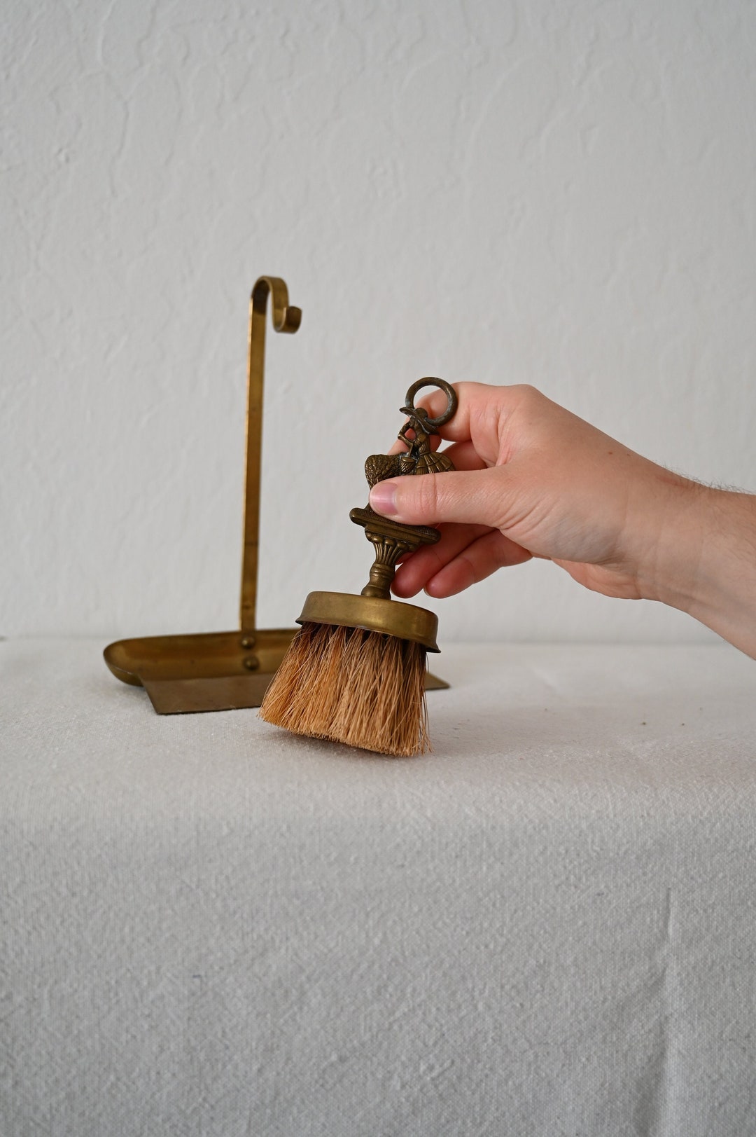 Vintage Brass Crumb Duster With Original Bristles - Etsy