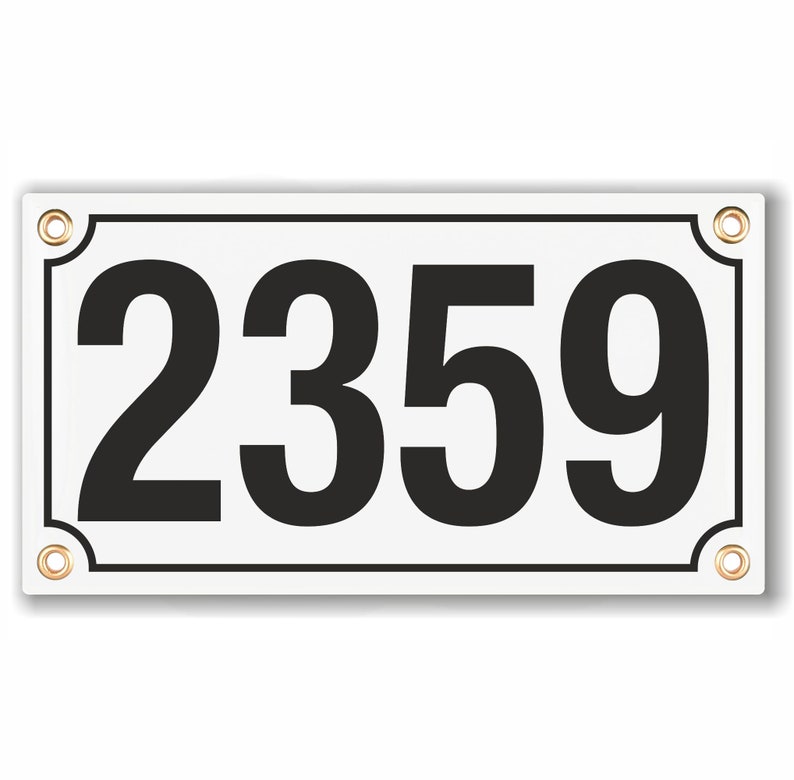 Personalised Enamel Address Sign 12x22 Cm 4.7 X - Etsy