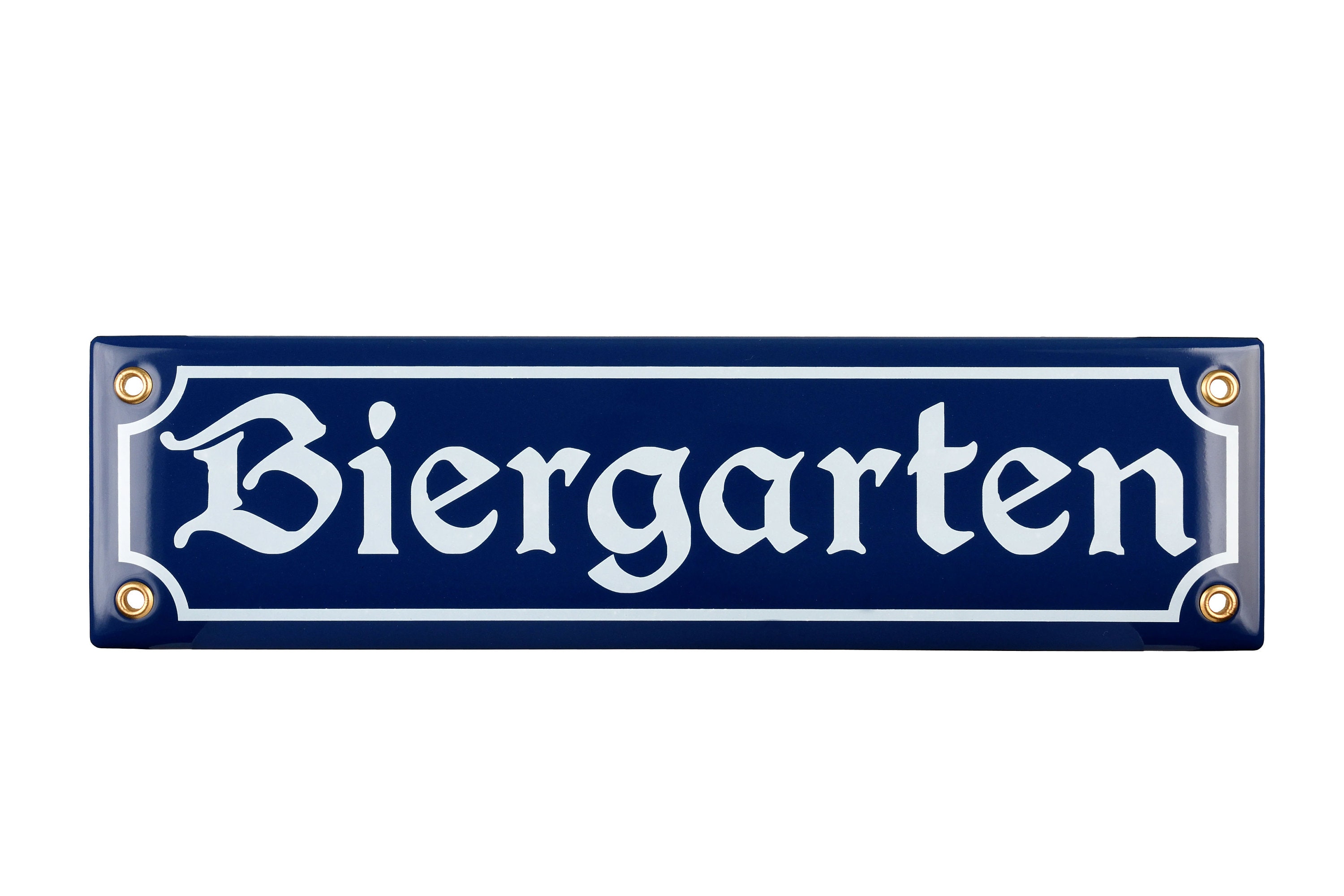 Biergarten German Enamel Sign 8x30 Cm - Etsy UK