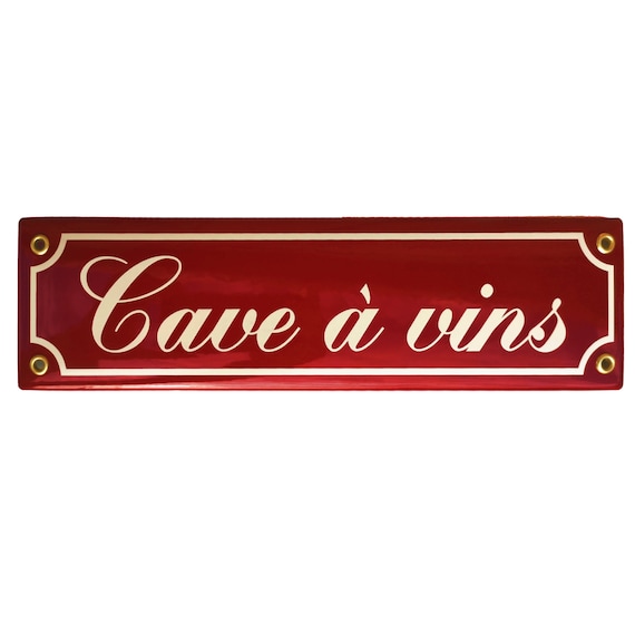 Cave à Vins Enamel Sign 8x30 Cm 3.15 X 11.8 | Etsy