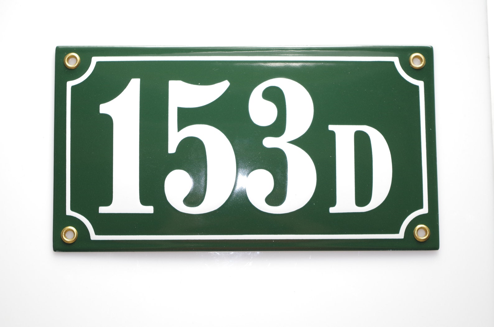 Personalised Enamel Address Sign 12x22 Cm (4.7" X 8.7") - New ...
