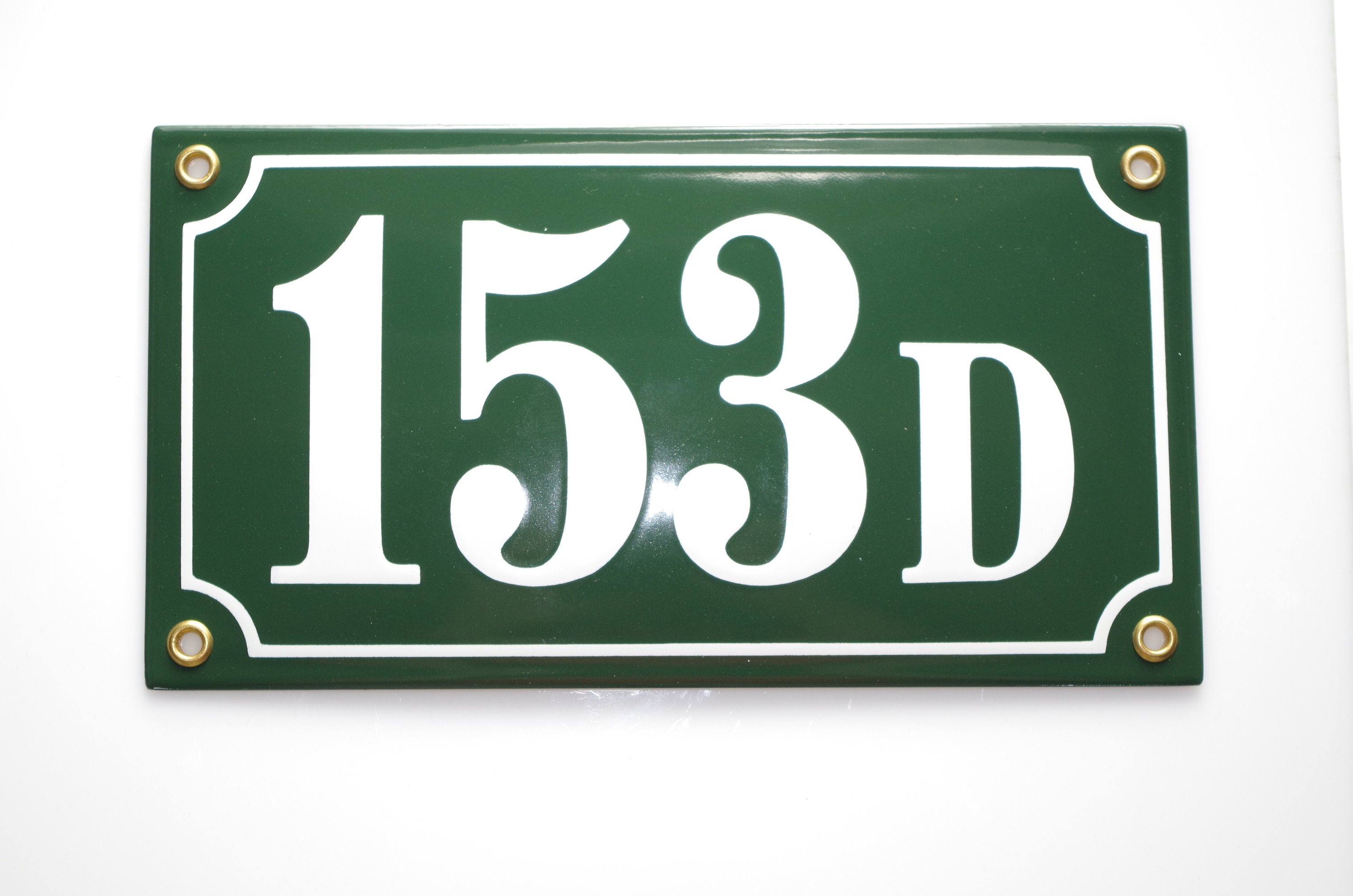Personalised Enamel Address Sign 12x22 Cm (4.7" X 8.7") - New ...