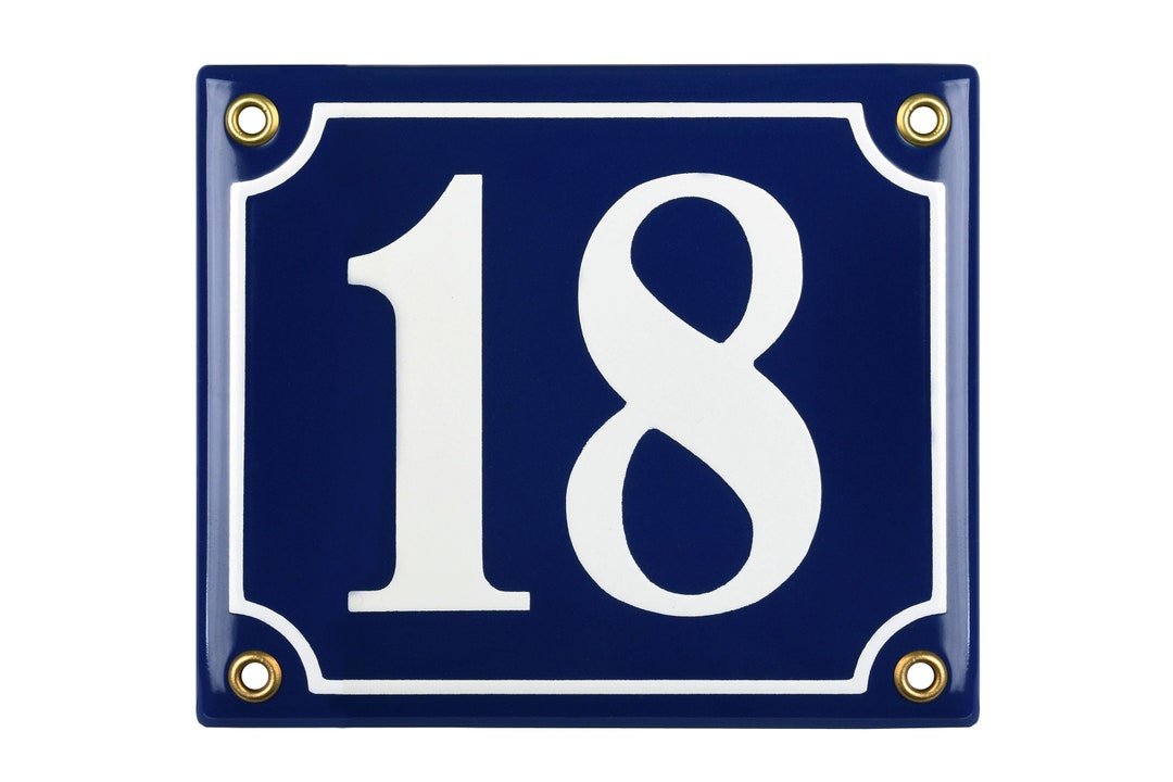 Personalised Enamel Address Sign 12x14 Cm (4.7" X 5.5") - New ...