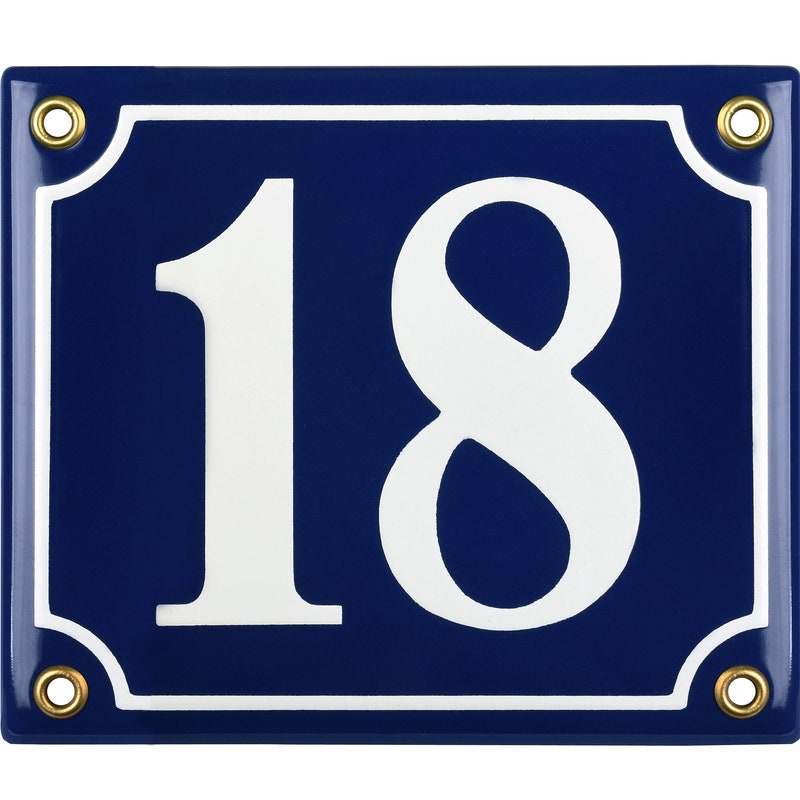 Enamel House Numbers - Etsy