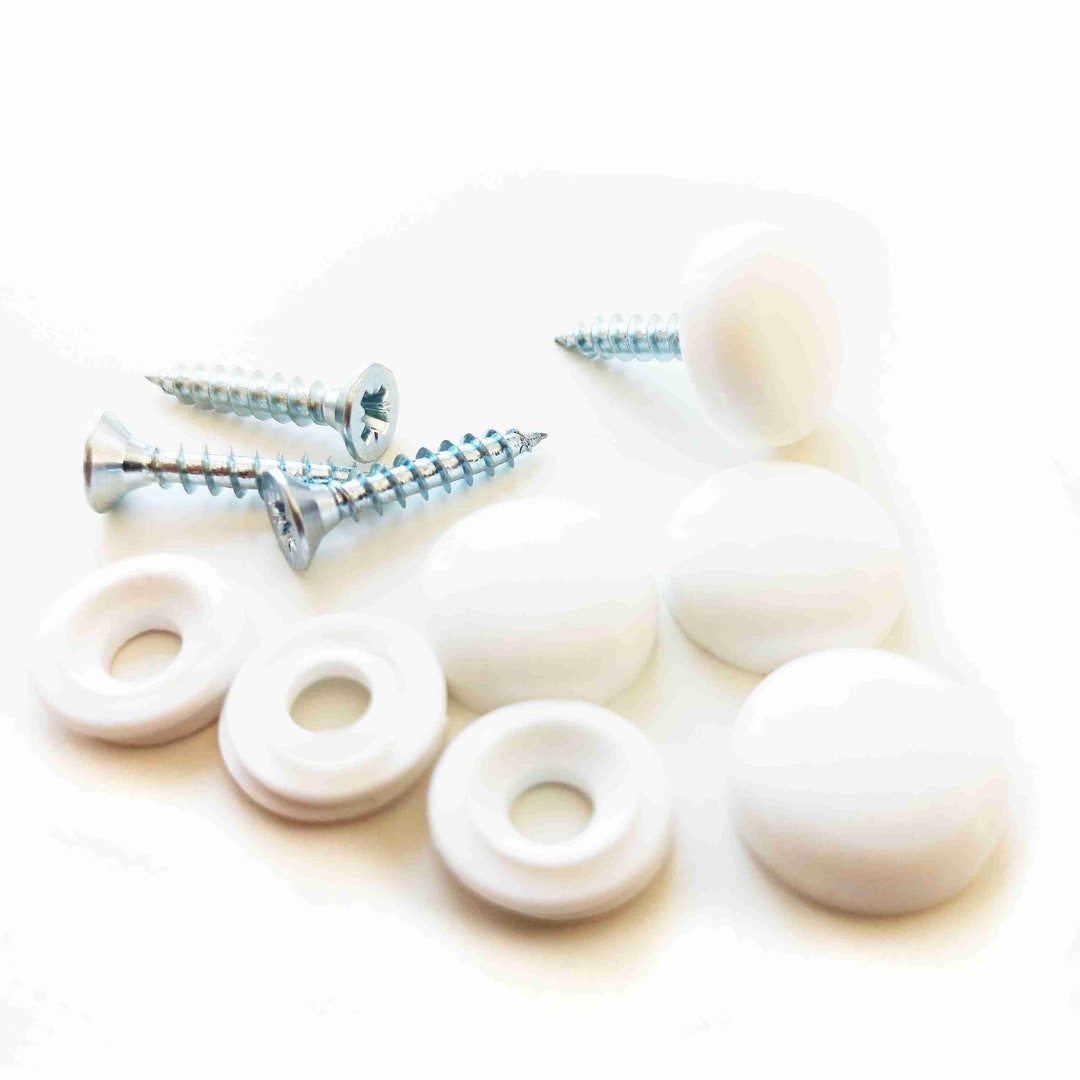Stainless Steel Screws 4x20 Mm - Set of 4 With White Clips - Etsy