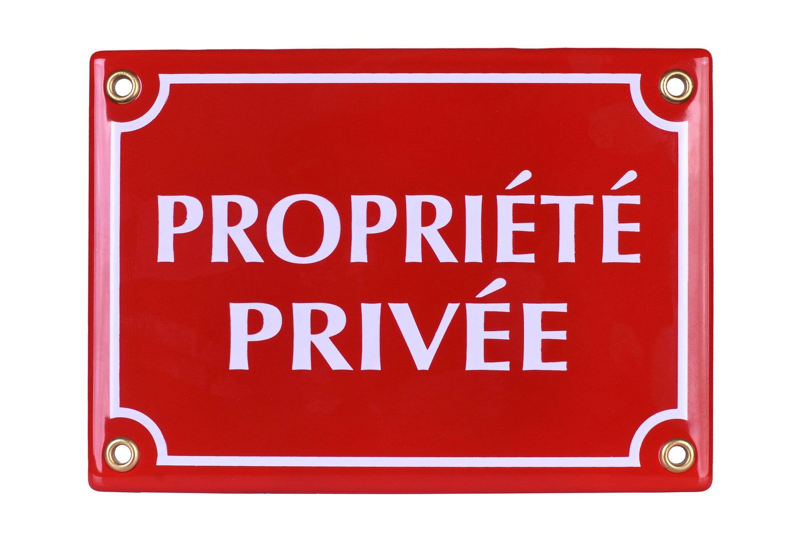 Propriété Privée French enamel sign 12x17 cm 4.7 x | Etsy