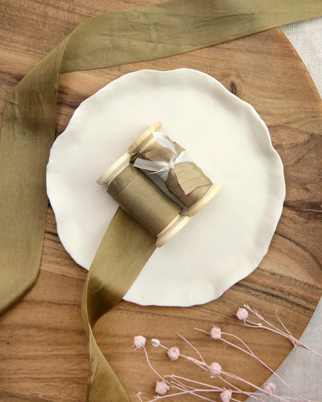 Taupe 32mm Pure Silk Ribbon X 1m - Etsy