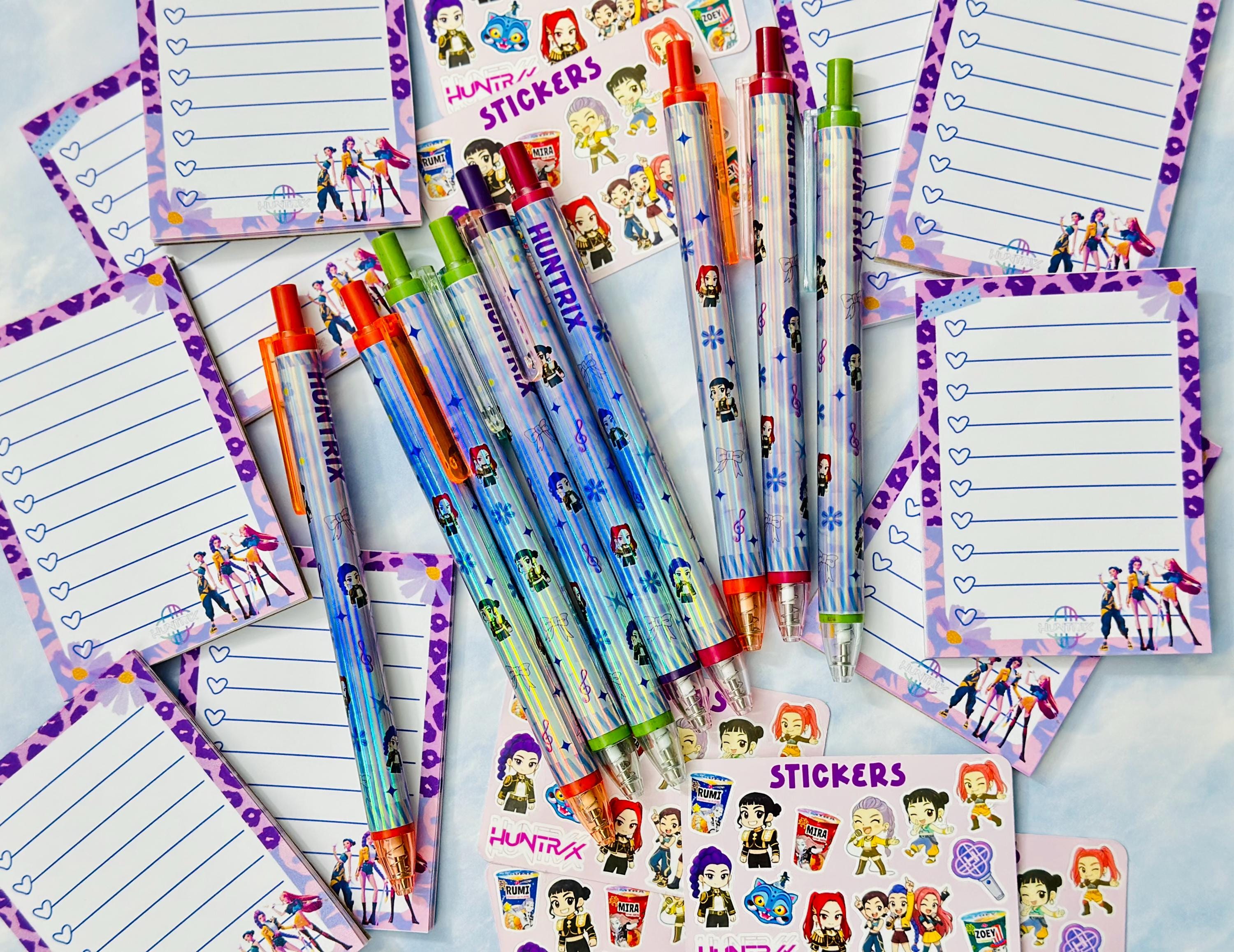 HUNTRX Stationery Kit Pen, Memo Pad & Sticker Sheet | Gift Set - Etsy