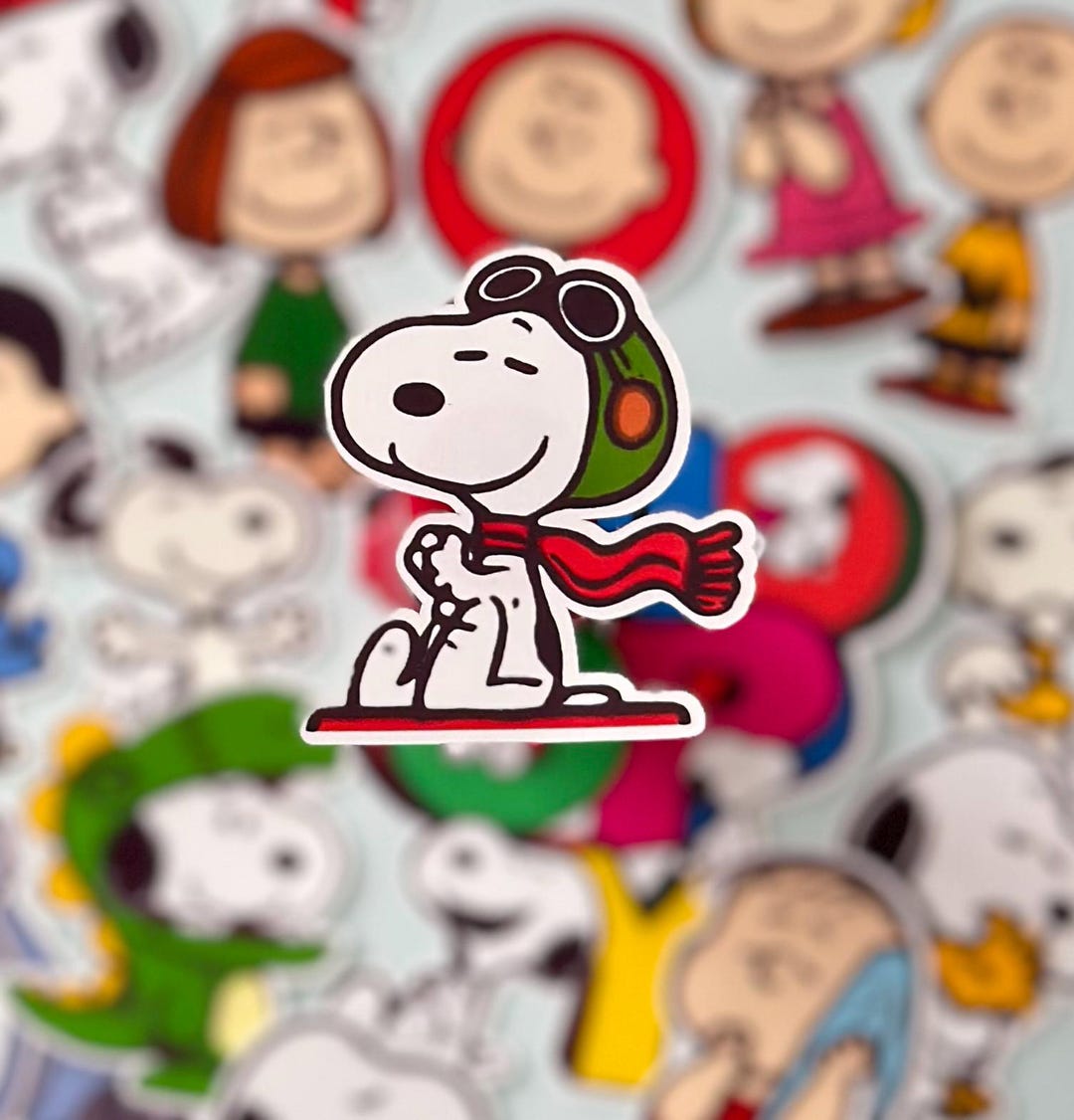20 pegatinas impermeables de Snoopy (vinilo con dibujos animados ...