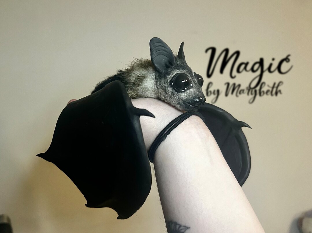 Bat Doll Realistic Spectacled Baby Fruit Bat Flying Fox OOAK Art Doll ...
