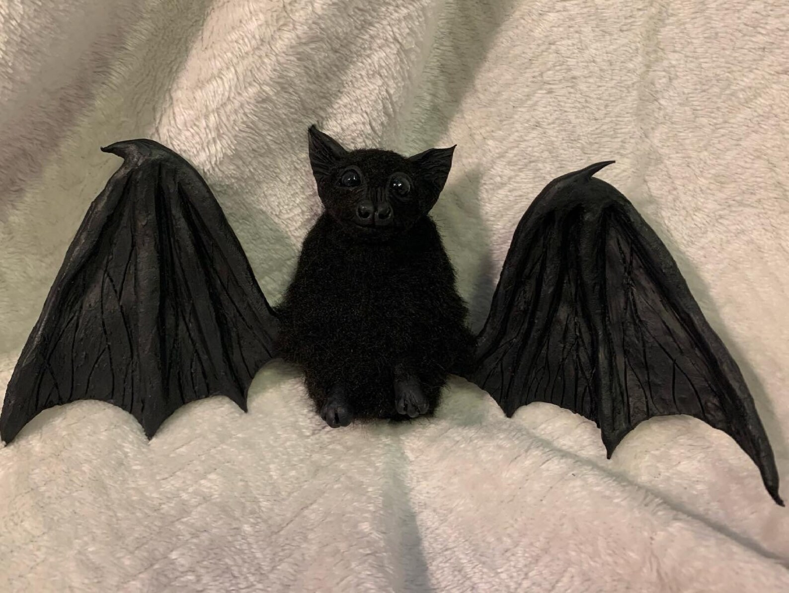 Fuzzy Baby Fruit Bat Art Doll | Etsy