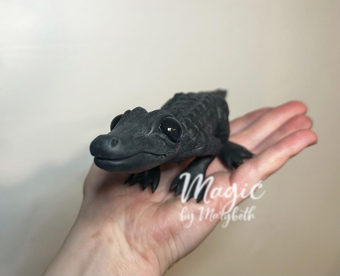 Caiman Baby Handmade Polymer Clay Sculpture - Etsy