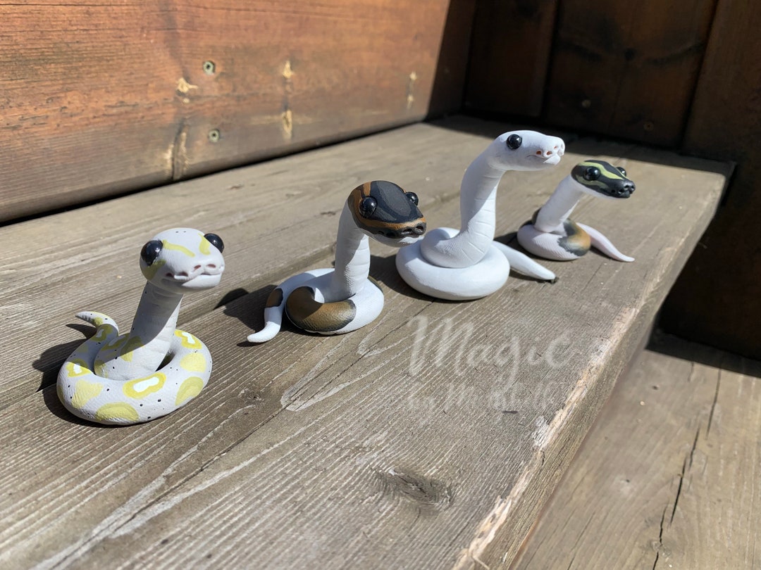 Baby Ball Python Polymer Clay Sculptures Baby Snakes - Etsy