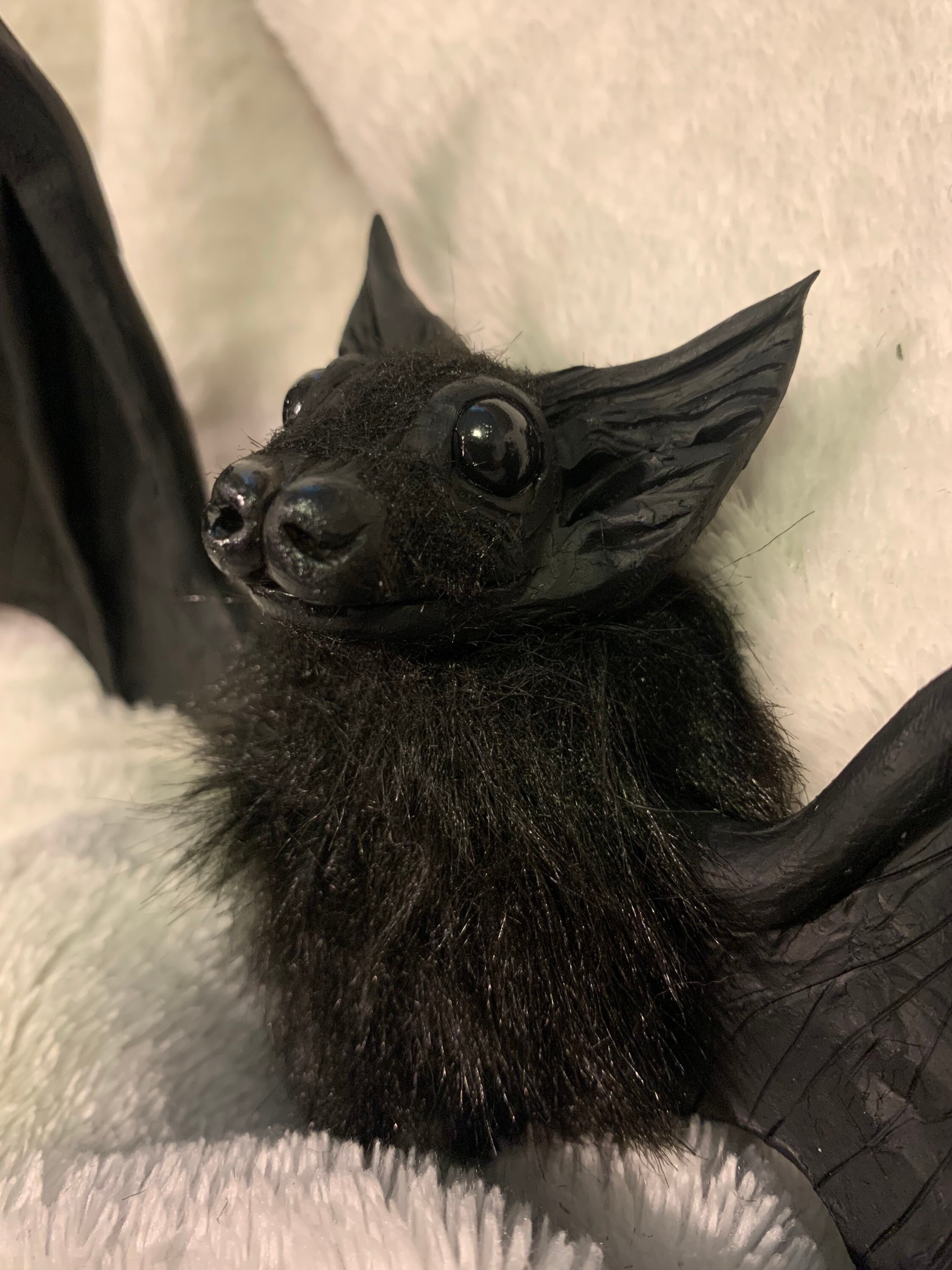 Fuzzy Baby Fruit Bat Art Doll | Etsy