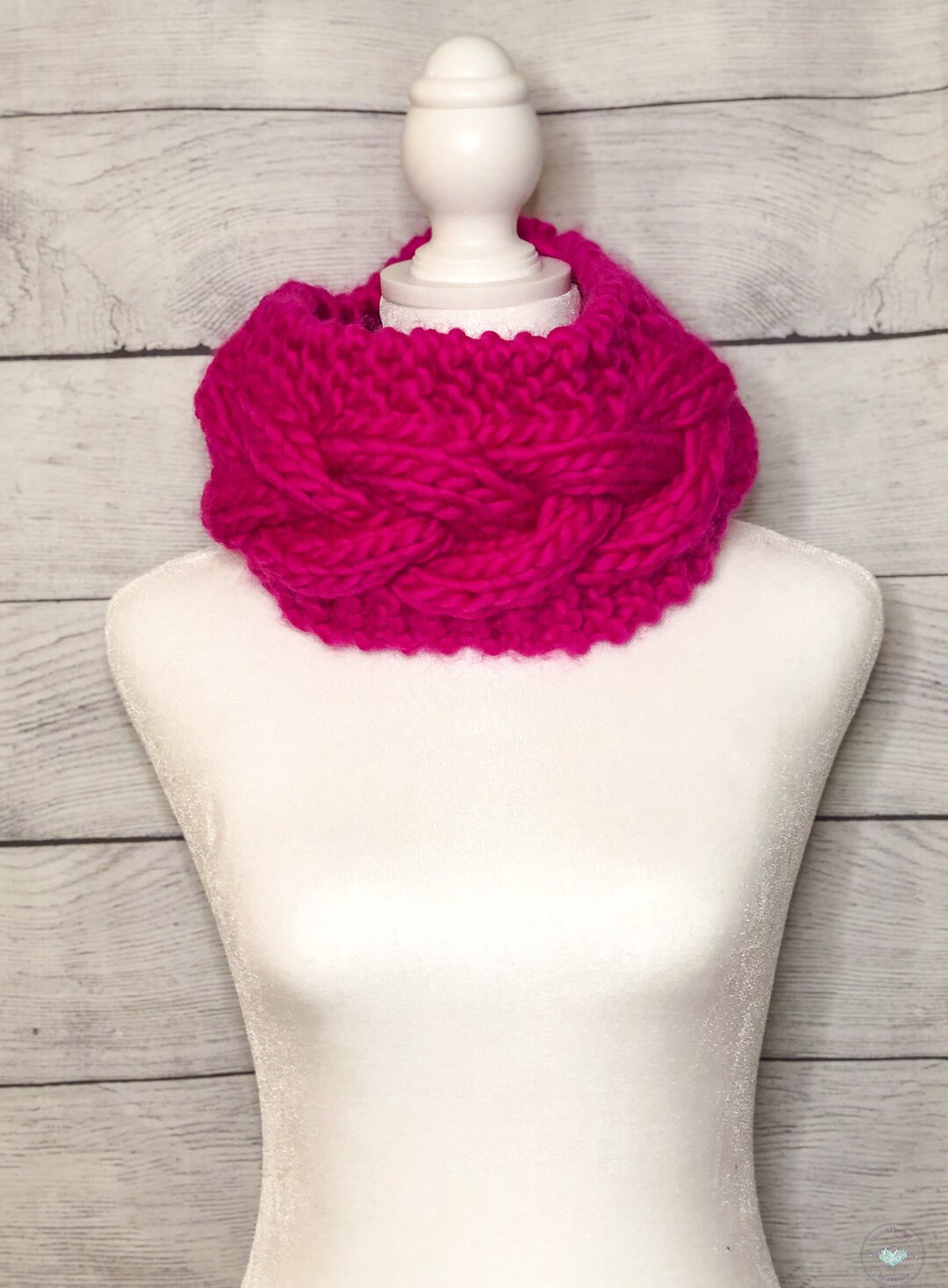 Hot Pink Cable Snood - Etsy