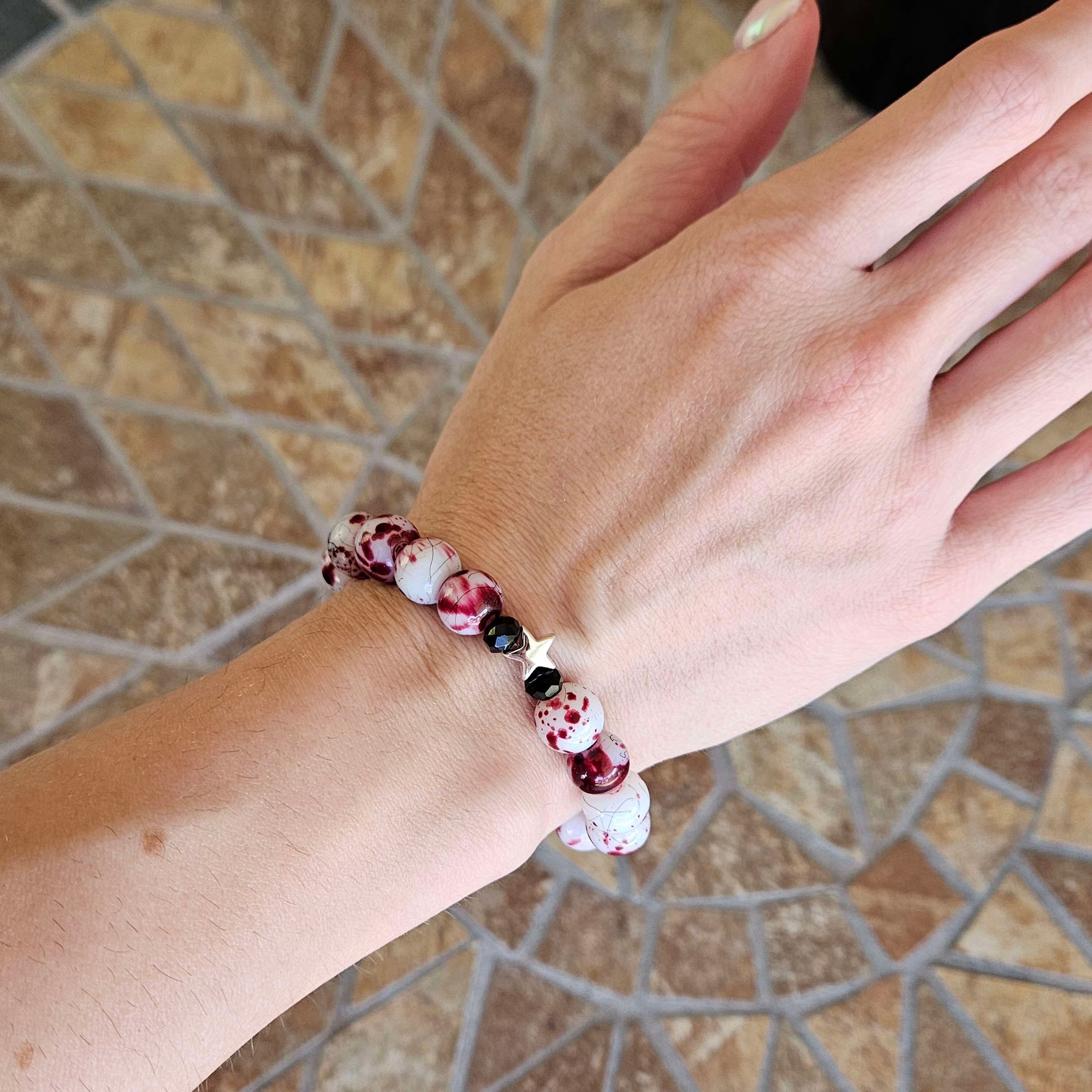 Astarion Inspired Blood Crackle Bracelet BG3 Fandom Gifts, the Pale Elf ...