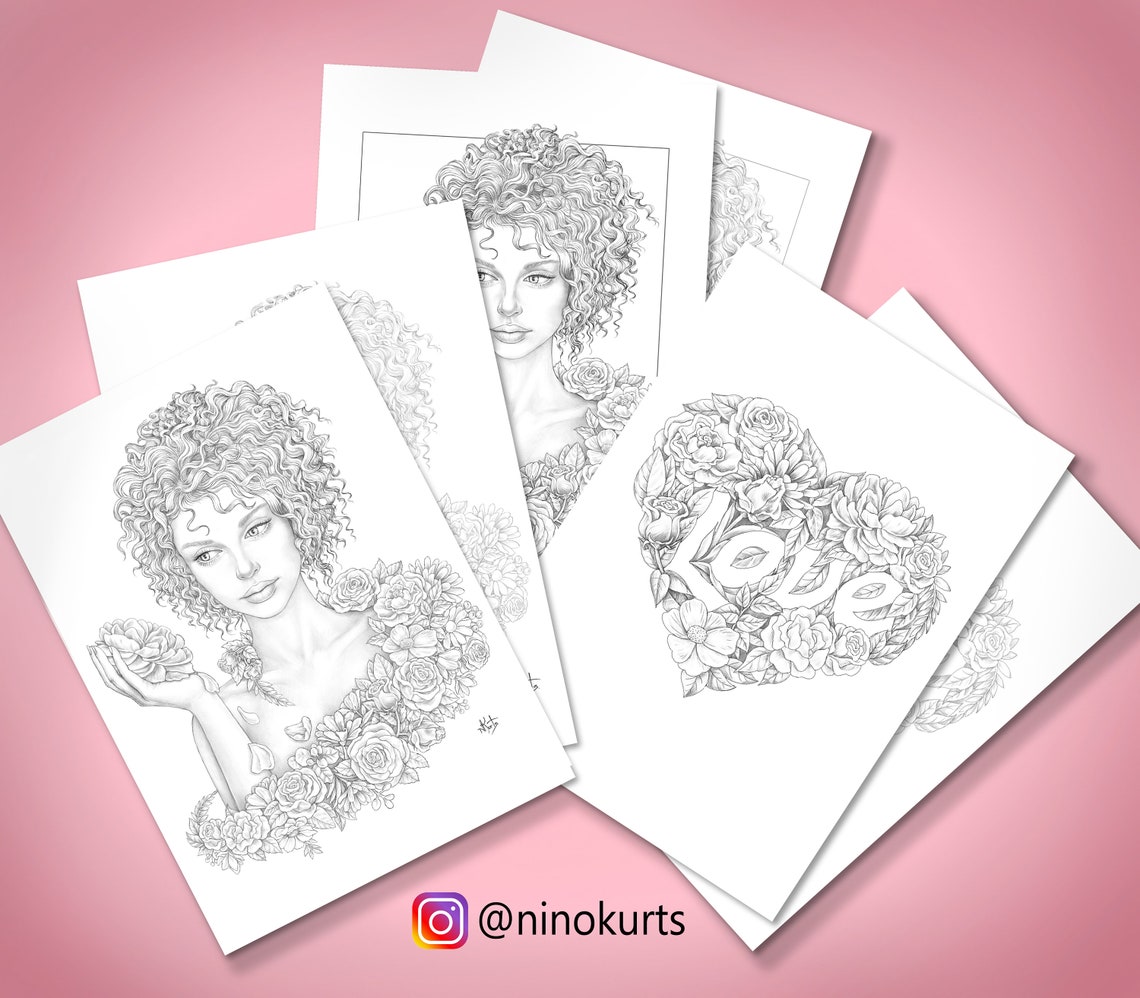 Rose Beauty | Coloring Book | Printable Adult Coloring Pages | Download ...