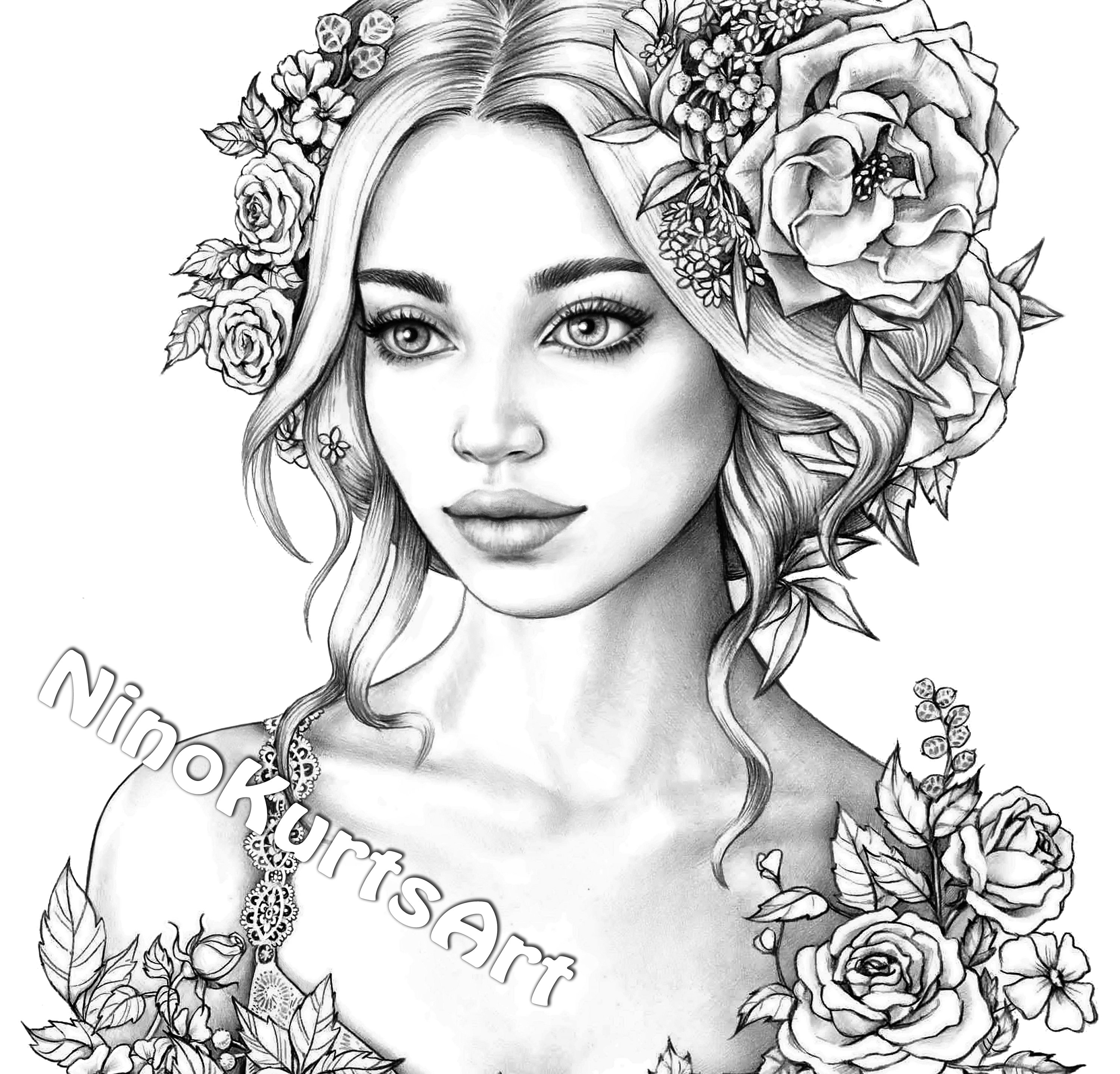 Coloring Page | Printable Adult Coloring Pages | Download Grayscale ...