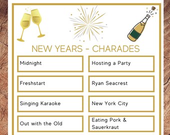 Charades New Years - Etsy