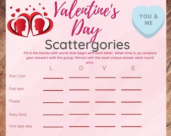 Scattergories Love Game - Etsy