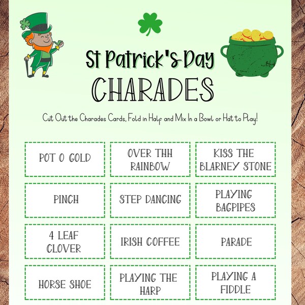 Editable Charades Game - Etsy