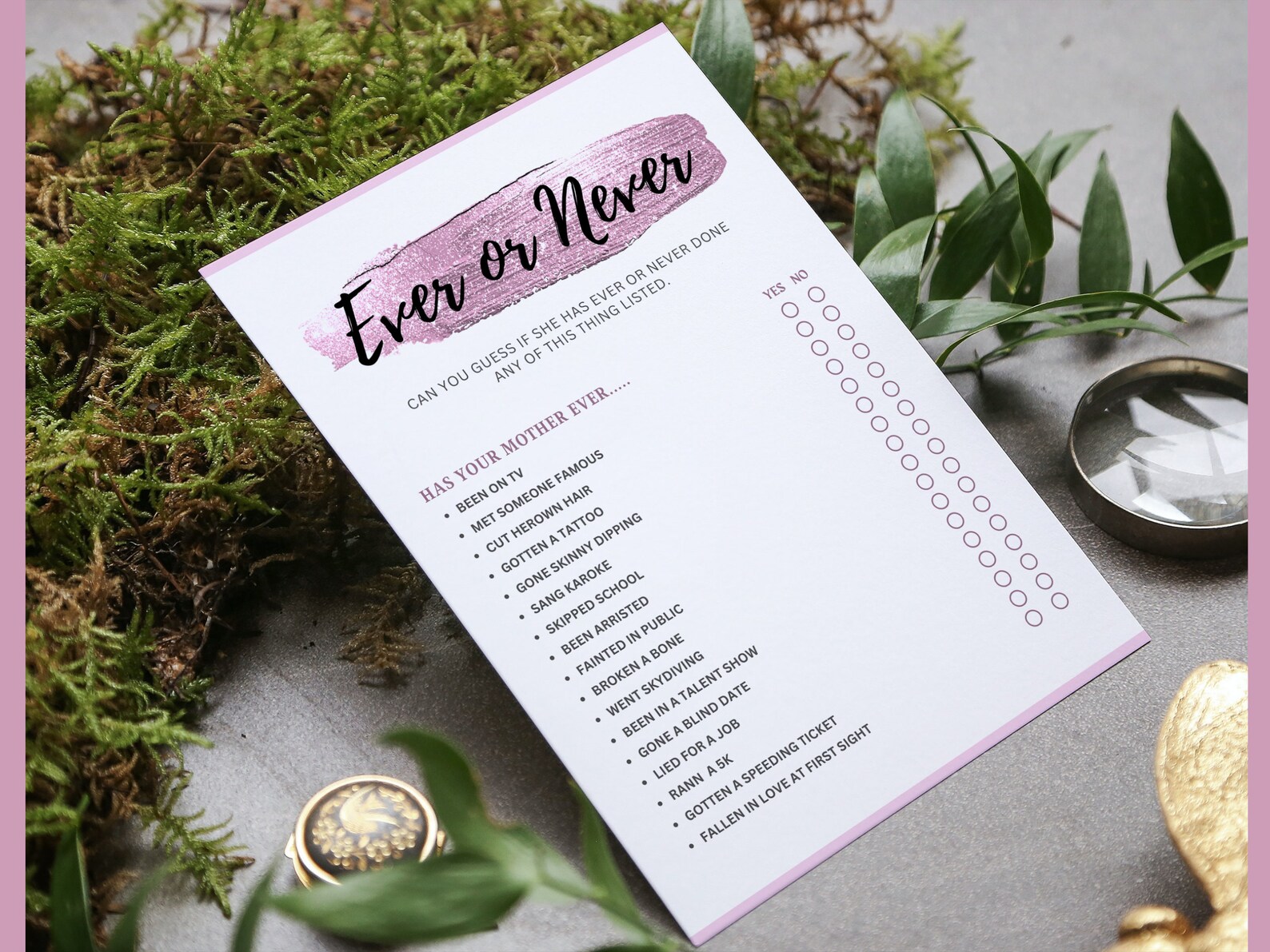 Girls Adult Birthday Party Games Ever or Never Girls Night Out Game Fun ...