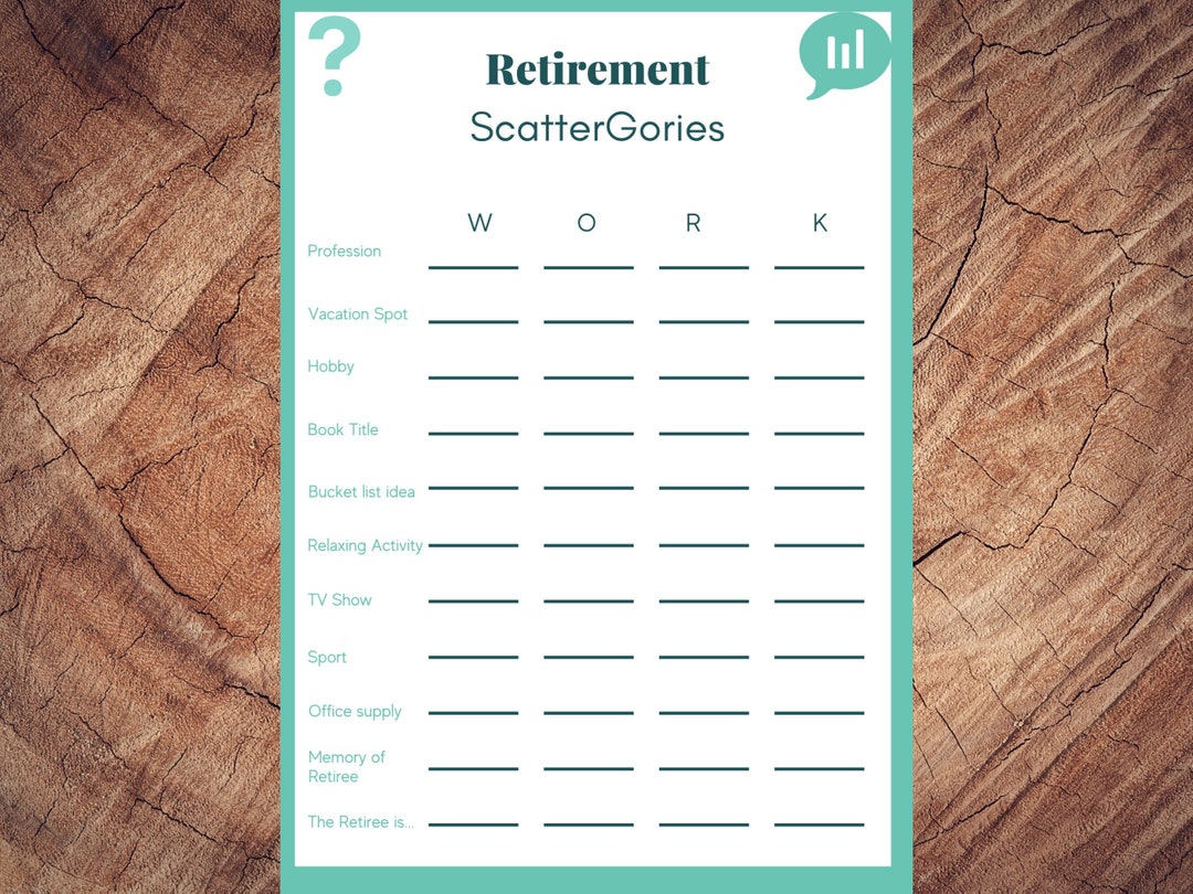 Retirement Trivia Game Retirement Party Game Fun Game for - Etsy